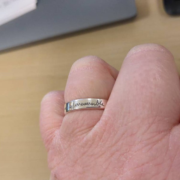 Actual Handwriting Ring | Signature Band Rings | Personalized ...