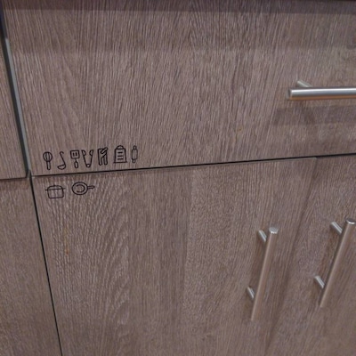 Kitchen Cabinet Label Decals extended Set 55 Icon Label Decals Kitchen ...