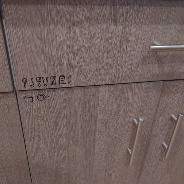 Kitchen Cabinet Label Decals (extended Set) - 55 Icon Label Decals ...