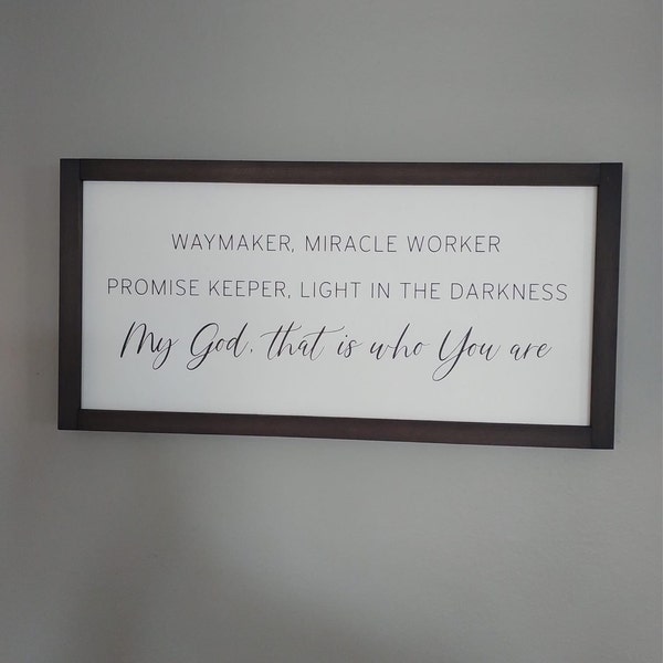 Inspirational Sign | Waymaker Sign | Living Room Wall Decor | Waymaker ...