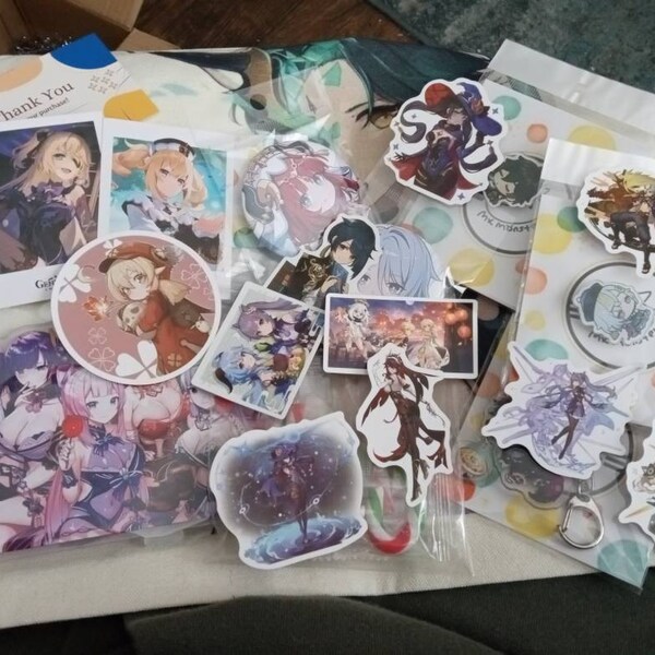 Genshin Impact Advent Calendar Mysterybox Keychain Badge Pin Jewelry ...