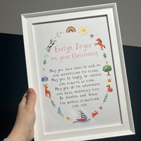 Personalised Baptism Wish Verse Card Christening New Born Card - Etsy
