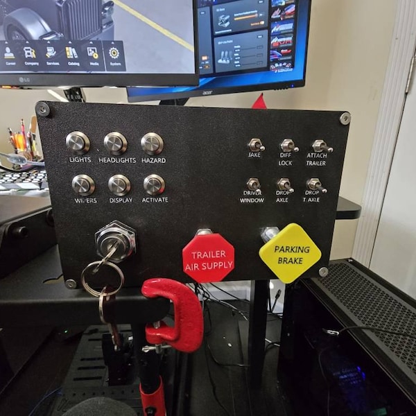 Truck Sim Button Box | Durable, Heavy-duty USB Control Panel for ATS ...