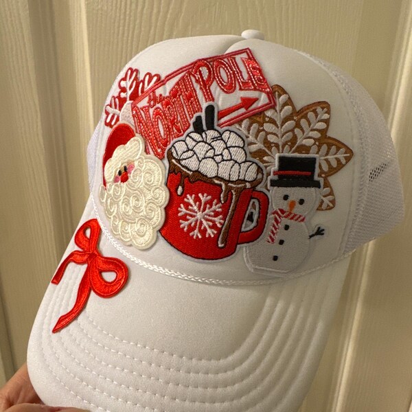 Christmas Tree Patch, Chenille Iron on Patch, Glitter Border Patch, Iron on Patch, Hat Patch ...