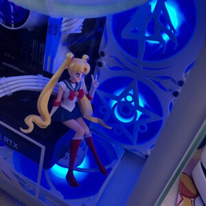 120mm PC Fan Cover Sailor Moon Heart Brooch Guard Computer Case Custom ...