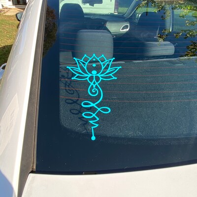 Lotus Flower Vinyl Decal Beautiful Lotus Car Window Sticker - Etsy