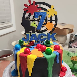 Paintball Cake Topper, Paintball Birthday Party, Paintball Party. - Etsy