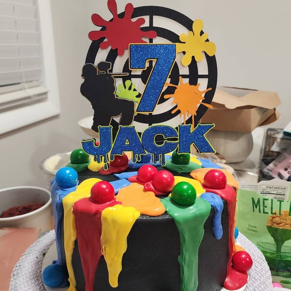 Paintball Cake Topper, Paintball Birthday Party, Paintball Party. - Etsy