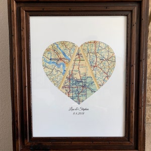 Custom Heart Map Unique Wedding Gift for Couple Personalized | Etsy