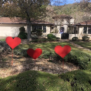 Heart Outdoor Garden Decoration Garden Stake Outdoor Wall | Etsy