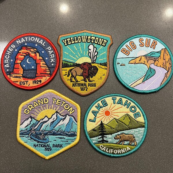 Embroidered National Park Patches, Iron-on Applique - Etsy
