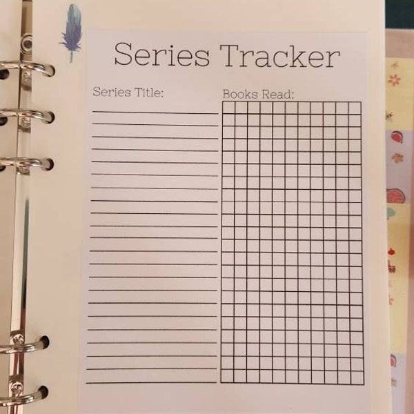 Book Series Tracker Sticker, Book Journal Sticker, Reading Journal ...