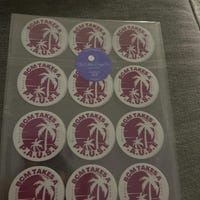 12 CUT-OUT White 2.5 Inch Edible DRINK Toppers Custom Initials Wedding ...