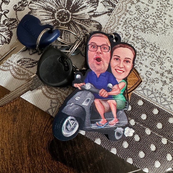 Personalized Cartoon Custom Large Motorcycle Keychain, Motorcycle ...