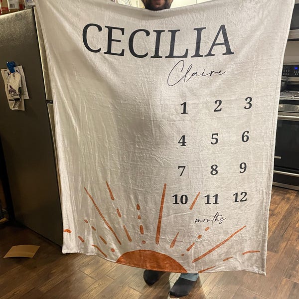 Milestone Blanket, Baby Girl Milestone Blanket, Baby Milestone Blanket ...