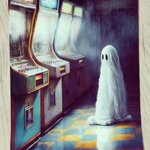 Ghost in an Abandoned Arcade Nostalgia Poster Art Poster - Etsy