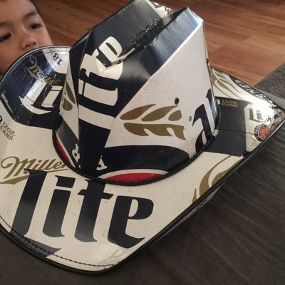 Beer Box Cowboy Hats. Made From Recycled Miller Lite Beer Boxes ...