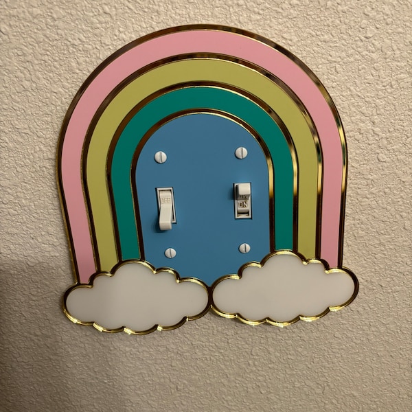 Rainbow Light Switch Plate Cover / Rainbow Decor / Rainbow Wall / Home ...