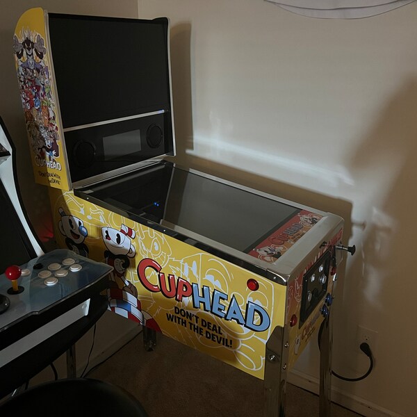 Arcade1up Arcade 1up Pinball Decal Wrap Sticker 8 Piece Set Cuphead Cup ...