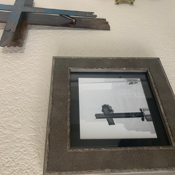 Foundry Industrial Picture Frame Grey Charcoal Silver Welded Steel Iron ...