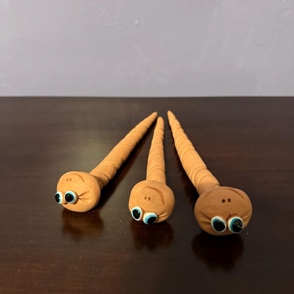 Set of Three Garden Worms Water Sensor Worms for Your Garden or ...