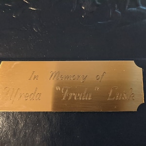 1x3 Custom Engraved Notch Corner Brass Plate Picture Plaque - Etsy