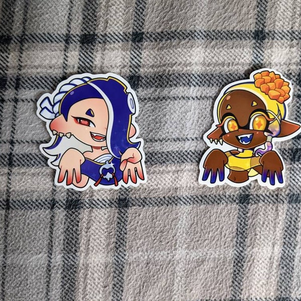 SPLATOON 3 Shiver and Frye Deep Cut Idol Vinyl Stickers | Waterproof ...