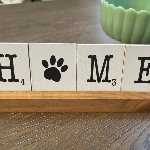 Tiered Tray Scrabble Tiles With Wooden Tray. Made to Order, Custom ...