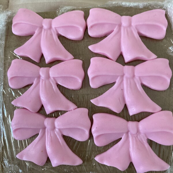 1 Dozen Fondant Bows, Handmade Edible Small Fondant Bow Cake Toppers ...