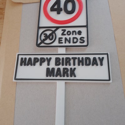 Personalised Birthday Cake Stake Topper Decoration 3D Print BMX Bike ...