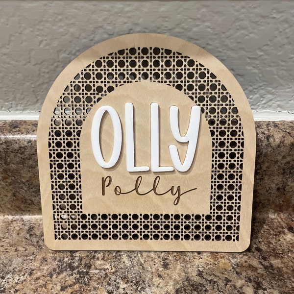 Baby Birth Announcement Sign, Boho Baby Arch Name Sign, Boho Birth ...