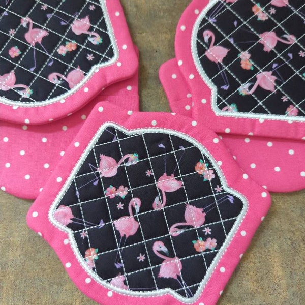 Butterfly - Cute Mug Rug Coaster - 5" Round Circle - Whimsical ...