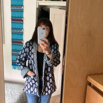 Handmade Patchwork Jacket, Hand Stitched Cotton Patchwork Jacket ...