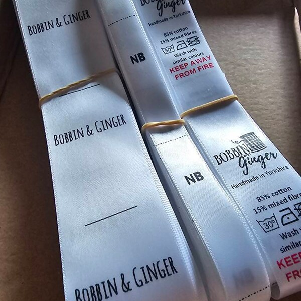 38mm Custom Printed Sew in Loop Labels - Etsy UK