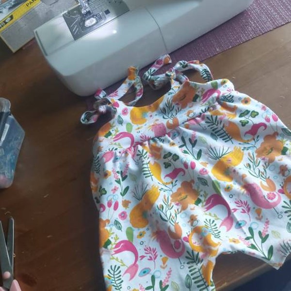 Baby Romper Sewing Pattern PDF – Summer Baby Clothes With Shoulder Ties ...