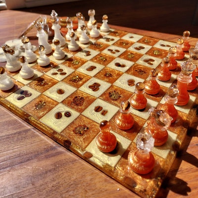 Beach Themed Chess Set Ocean Themed Gifts Chess Gifts Epoxy Chess Set ...