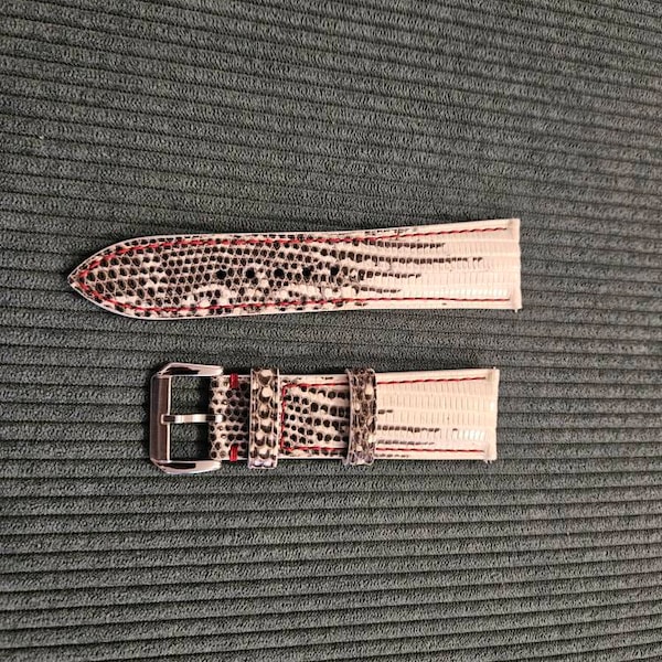 Bespoke Black Blue Exotic Leather Watch Strap for Oris, Tudor, Seiko ...