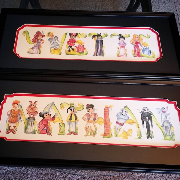 Custom Disney Inspired Princess Name Painting - Etsy