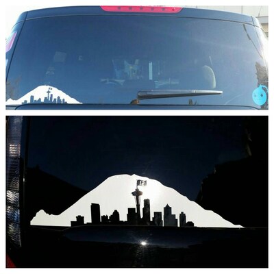 Seattle Skyline Heartbeat Vinyl Decal - Etsy