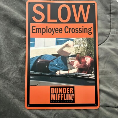 The Office Metal Sign Slow Sign Meredith Dunder Mifflin - Etsy