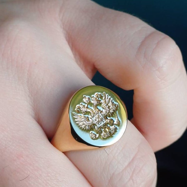 Gold Chi Rho Signet Ring, Christogram Signet Ring, Roman Catholic ...