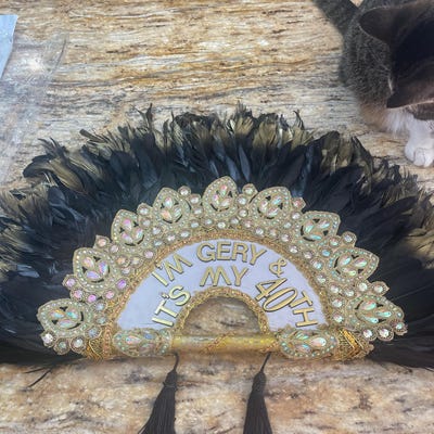 Nigerian, African Traditional Weddings Bridal Feather Hand Fan. Classic ...