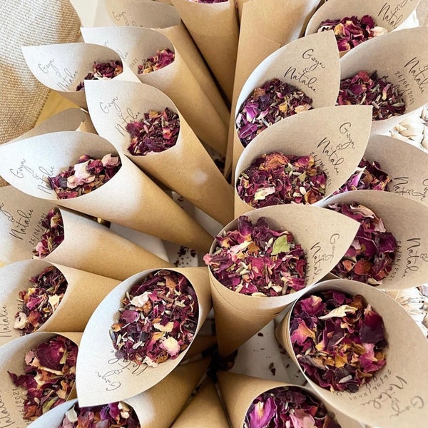 Confetti Cones - Personalised - Ready Rolled Confetti Cones - Ready to ...