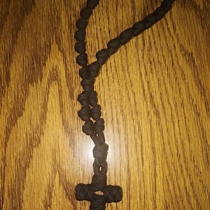 Black Eastern Orthodox Prayer Rope Chotki, 33 Count Barrel Knots. 550 ...
