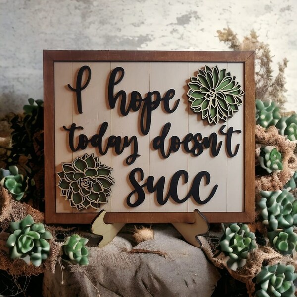Framed Shiplap Succulent Sign SVG Digital Download for Glowforge or ...