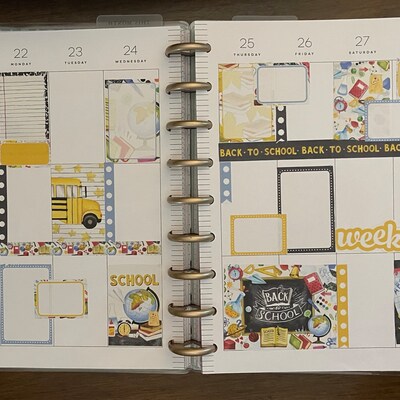 Printable BACK TO SCHOOL Planner Stickers, Happy Planner Back to School ...