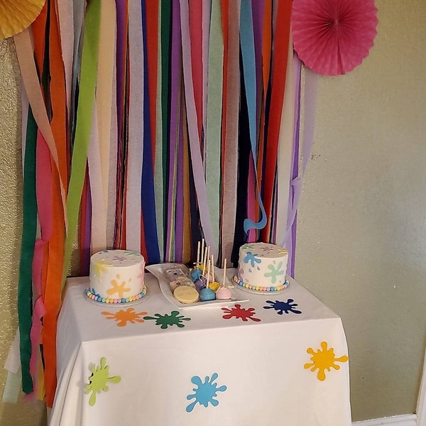 30 Large Paint Splatter Confetti, Paint Splats Confetti, Paint Party ...