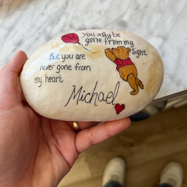 Grave Decoration Winnie the Pooh Quotes Stone Colleagues Leaving Gift ...