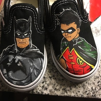 Custom Superhero Kids Vans - Etsy