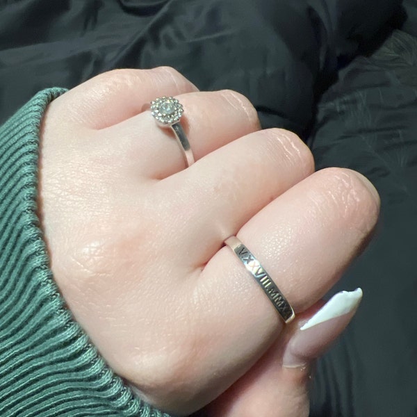 Engraved Rings, Wedding Day Gift, Personalized Rings, Stacking Rings ...